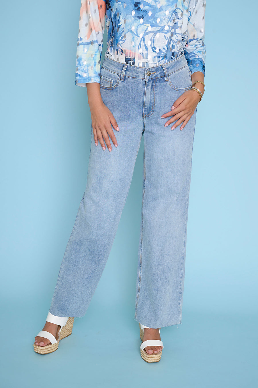 Glitter Wide-Leg Regular Length Jeans | Shop Now | Picadilly Canada